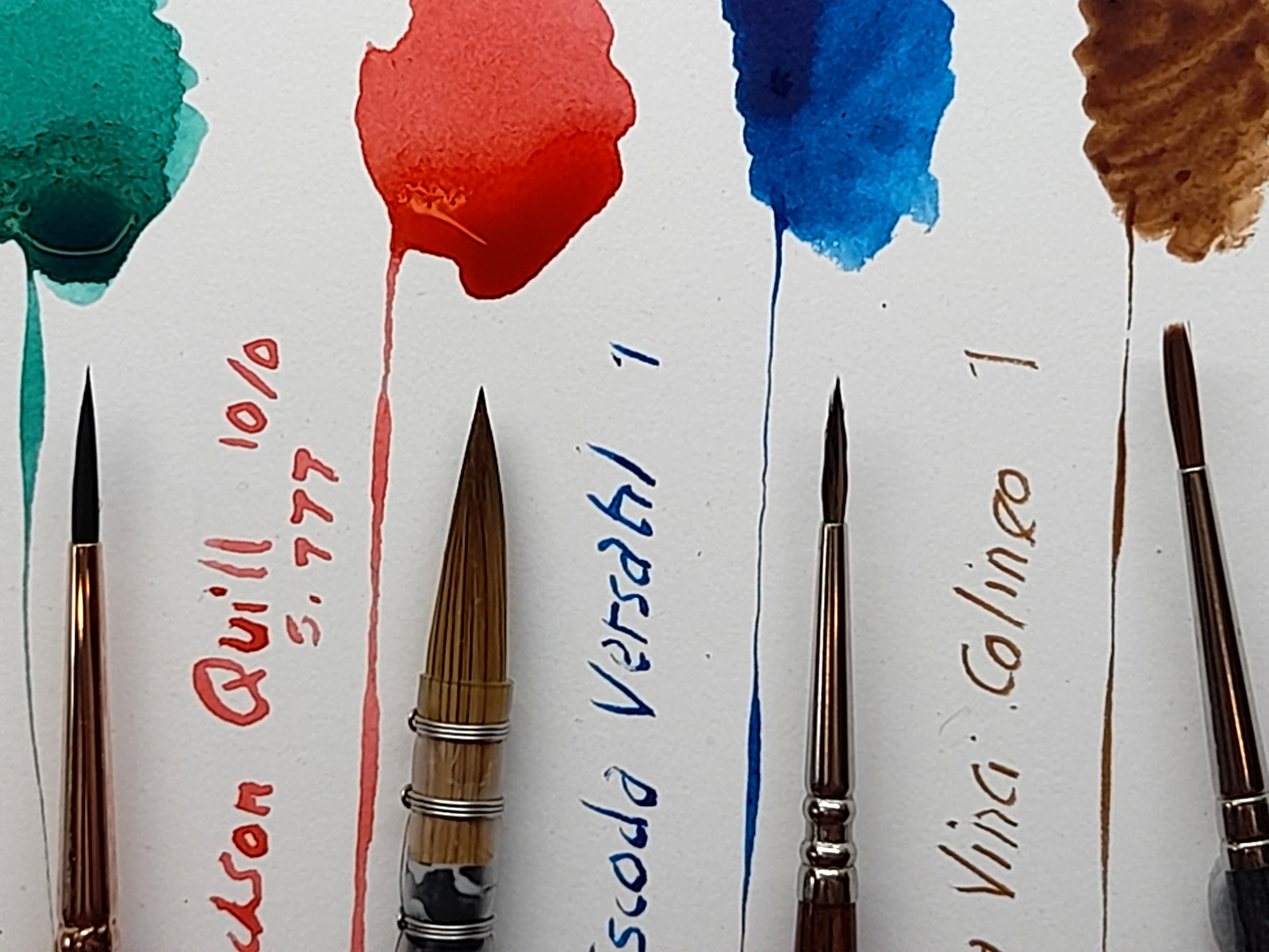 Comparing Synthetic watercolour brushes Part 3 - Lizzie Harper