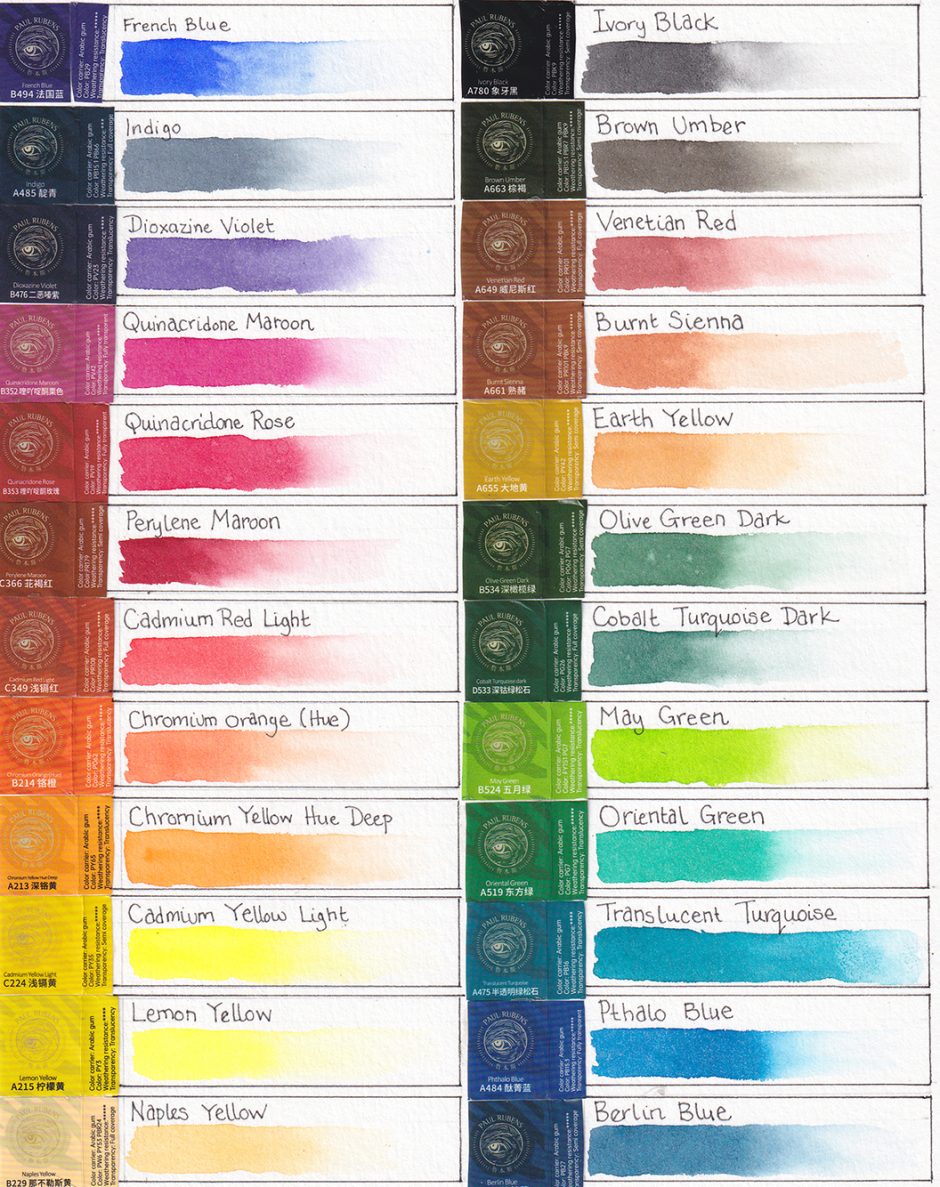 Paul Reubens Artist level Youlan series Watercolour box: Review ...